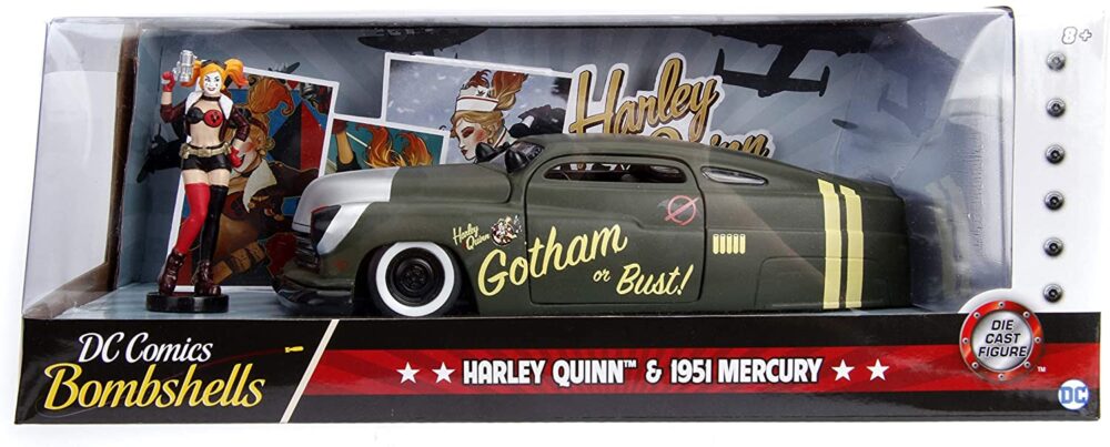 Macheta metalica 1:24 Mercury 1951 si Harley Quinn – Jucarii Cucubau
